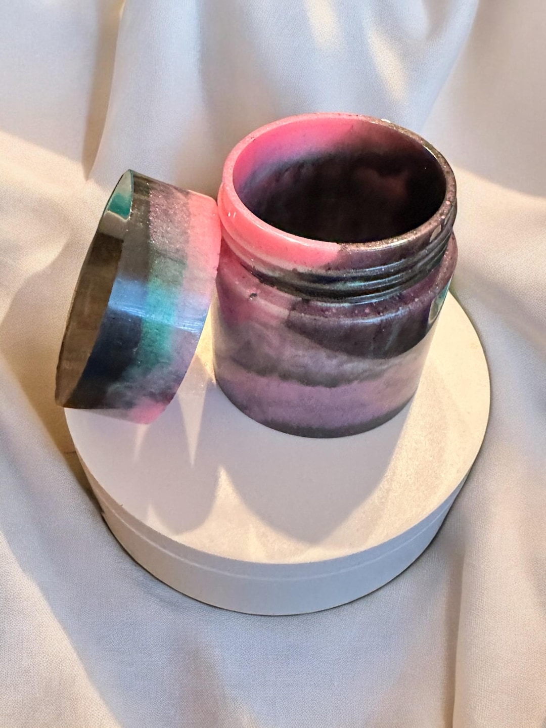 Multi-color Resin | Epoxy Container With Screw-on Top | Jar - Etsy