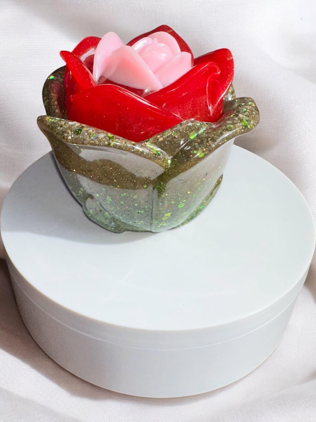 Elegant Resin | Epoxy | Rose | Jar | Container - Etsy