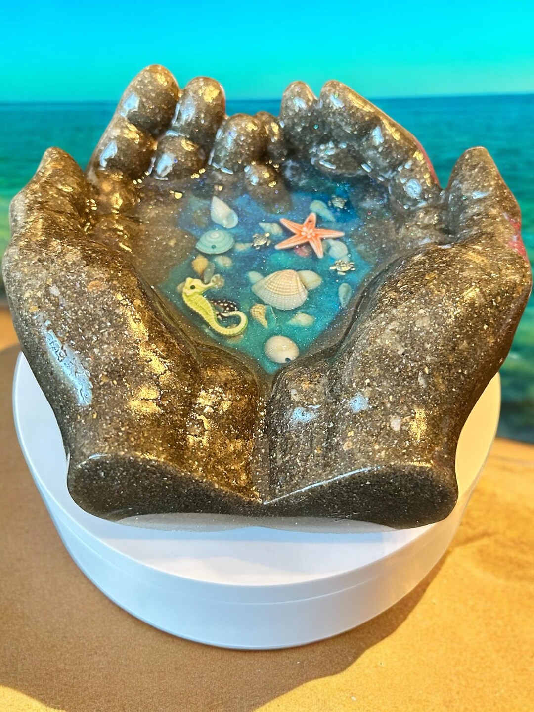 Beautiful BEACH Resin | Epoxy | Ocean | Hands - Etsy