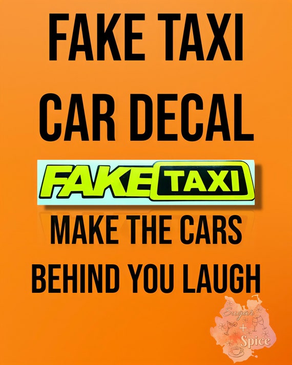 Fake Taxi Nsfw Funny Car Decal Bumper Sticker Includes Etsy