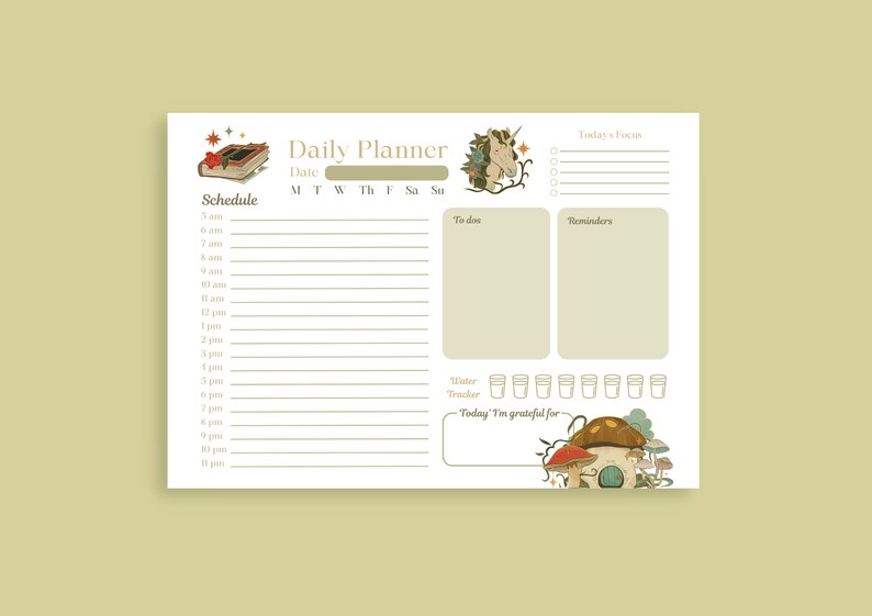 Cottagecore Printable Planner Daily Planner Weekly Planner - Etsy