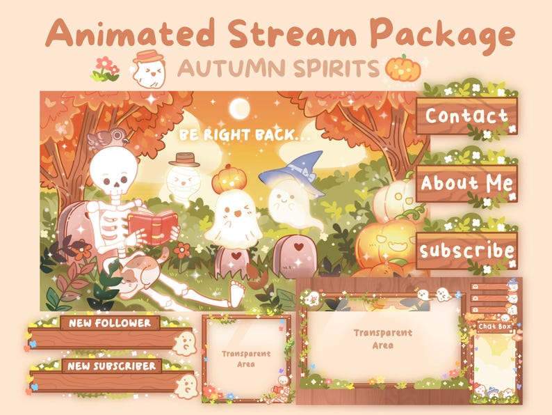 Cozy Autumn Stream Overlay Package: Animated Twitch Graphics - Etsy