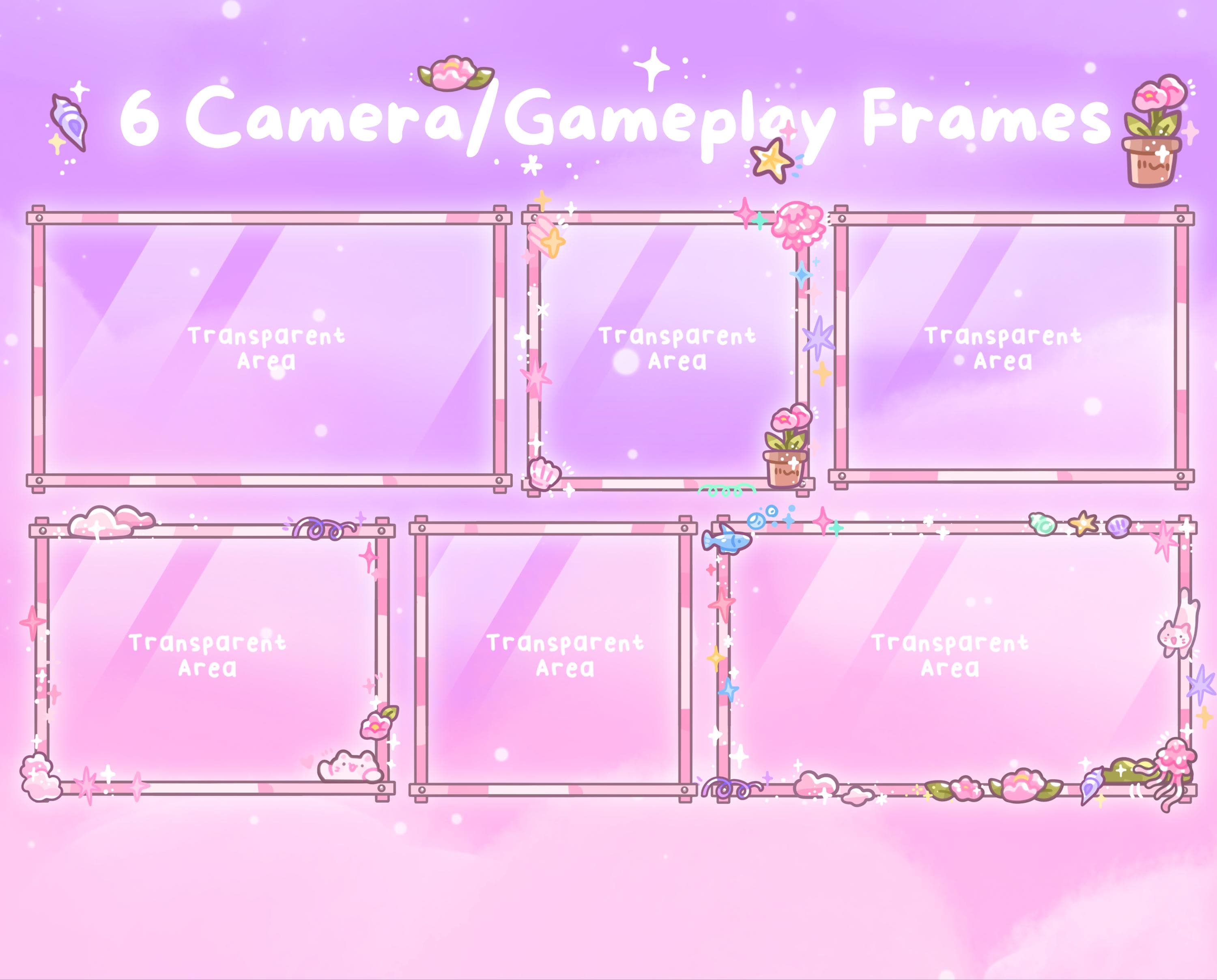 Pink Celestial Tiktok Stream Overlay Package: Animated Vtuber Graphics ...