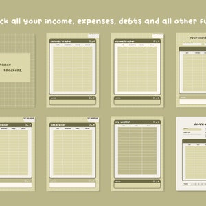 Green Printable Budget Planner Bundle | Budget Planner Kit | Budget ...