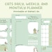 Cat Printable Planner Daily Planner Weekly Planner Kawaii Planner ...
