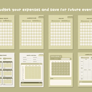Green Printable Budget Planner Bundle | Budget Planner Kit | Budget ...