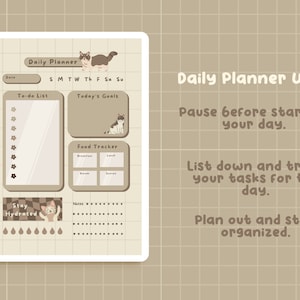 Cat Printable Planner | Daily Planner | Weekly Planner | Kawaii Planner ...