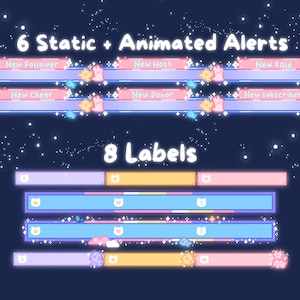 Celestial Animated Stream Overlay: Cozy Twitch Package, Vtuber Assets ...