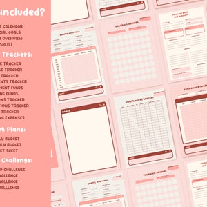 Printable Budget Planner Bundle | Pink Budget Planner Kit | Monthly ...