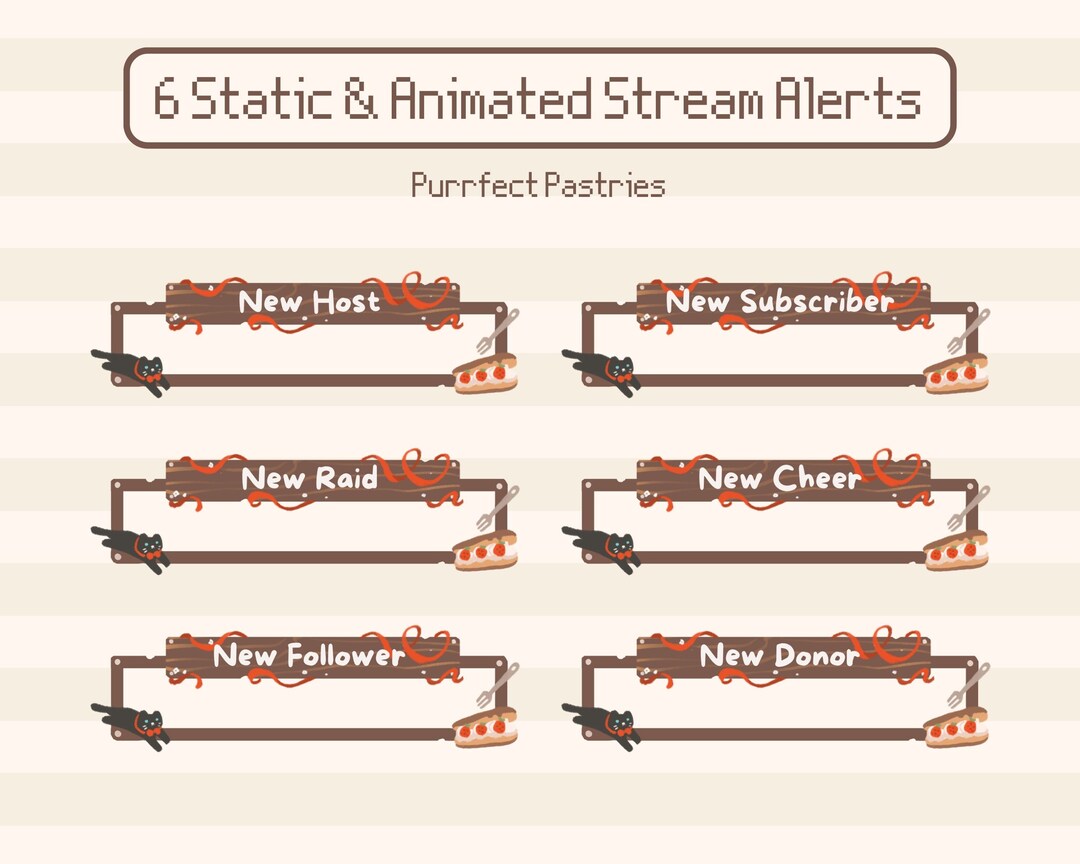 6 Cozy Animated Twitch Alerts | Youtube | Stream Alerts | Cozy Twitch ...