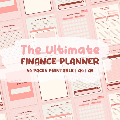 Printable Budget Planner Bundle Pink Budget Planner Kit - Etsy