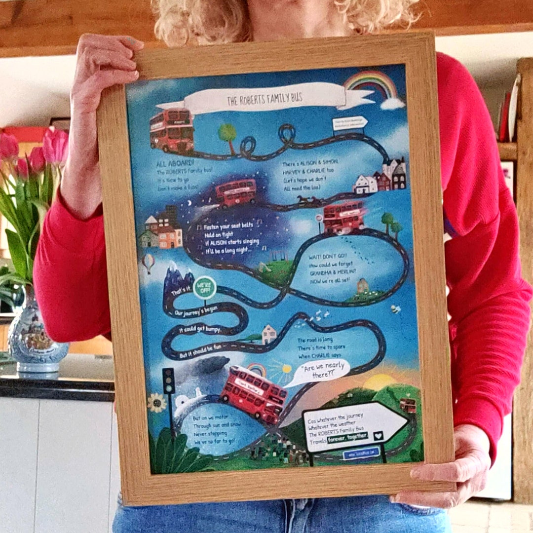 Personalized Family Bus Poem Print – Unique Mother's Day Gift - Etsy