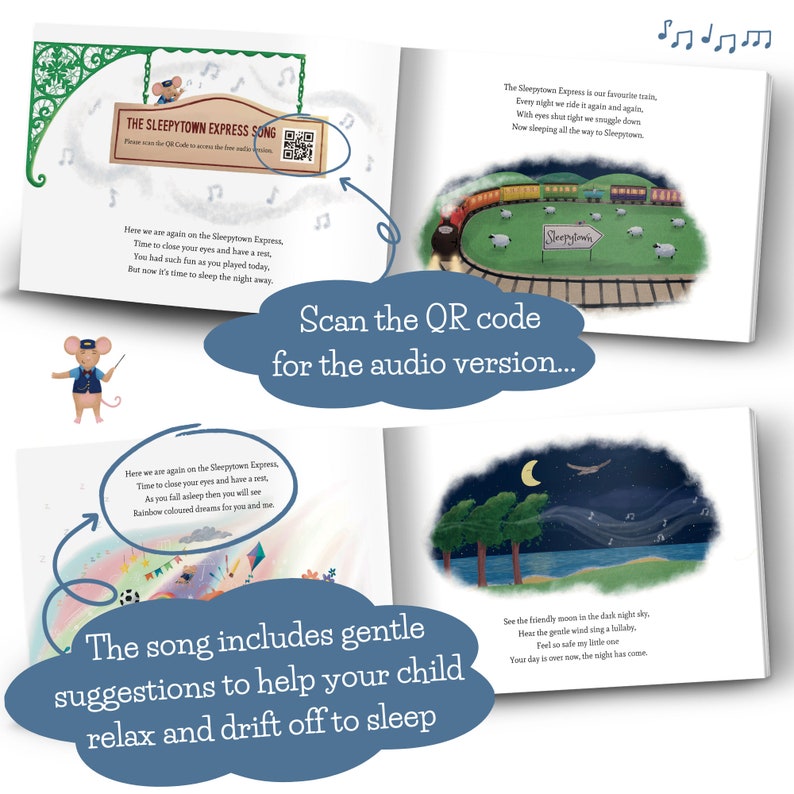 Sleepytown Express Bedtime Story Book - Children's Sleep Aid With Song ...
