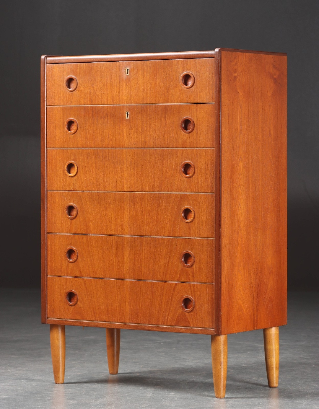 Teak Chest of Drawers Designn Danish 70s - Etsy