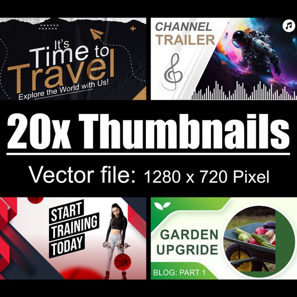 Social Media Thumbnail Template - Etsy