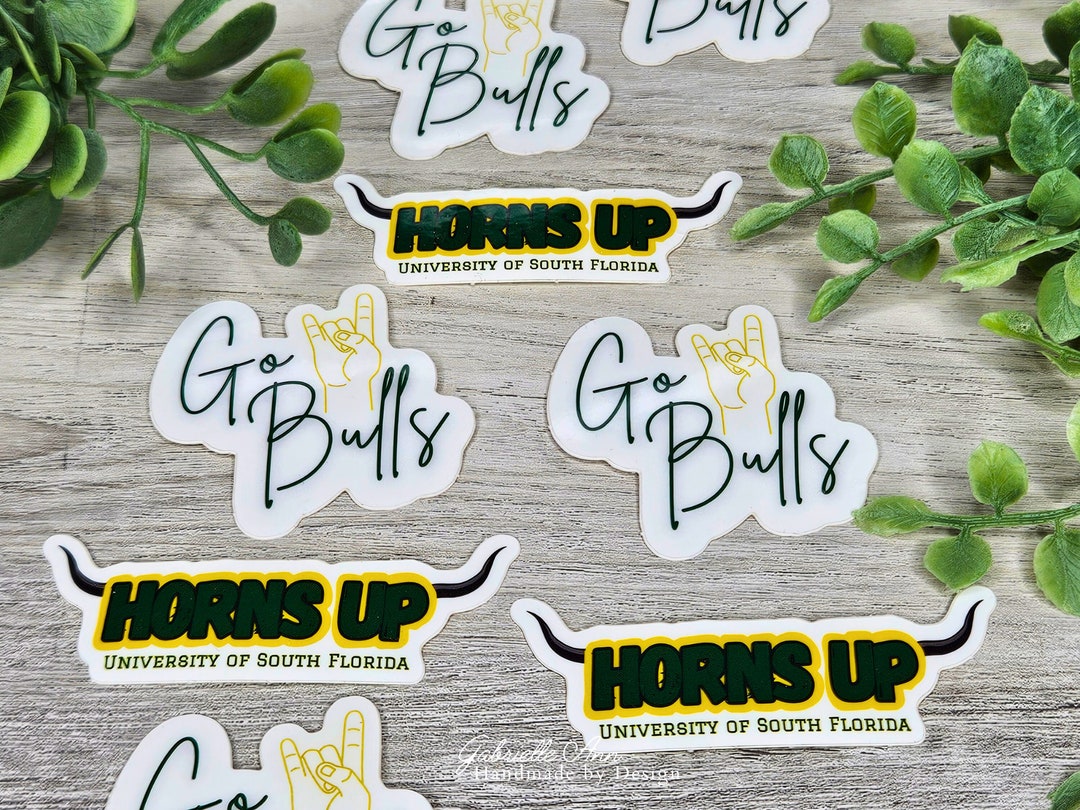 USF Stickers: Go Bulls | Horns Up - Etsy