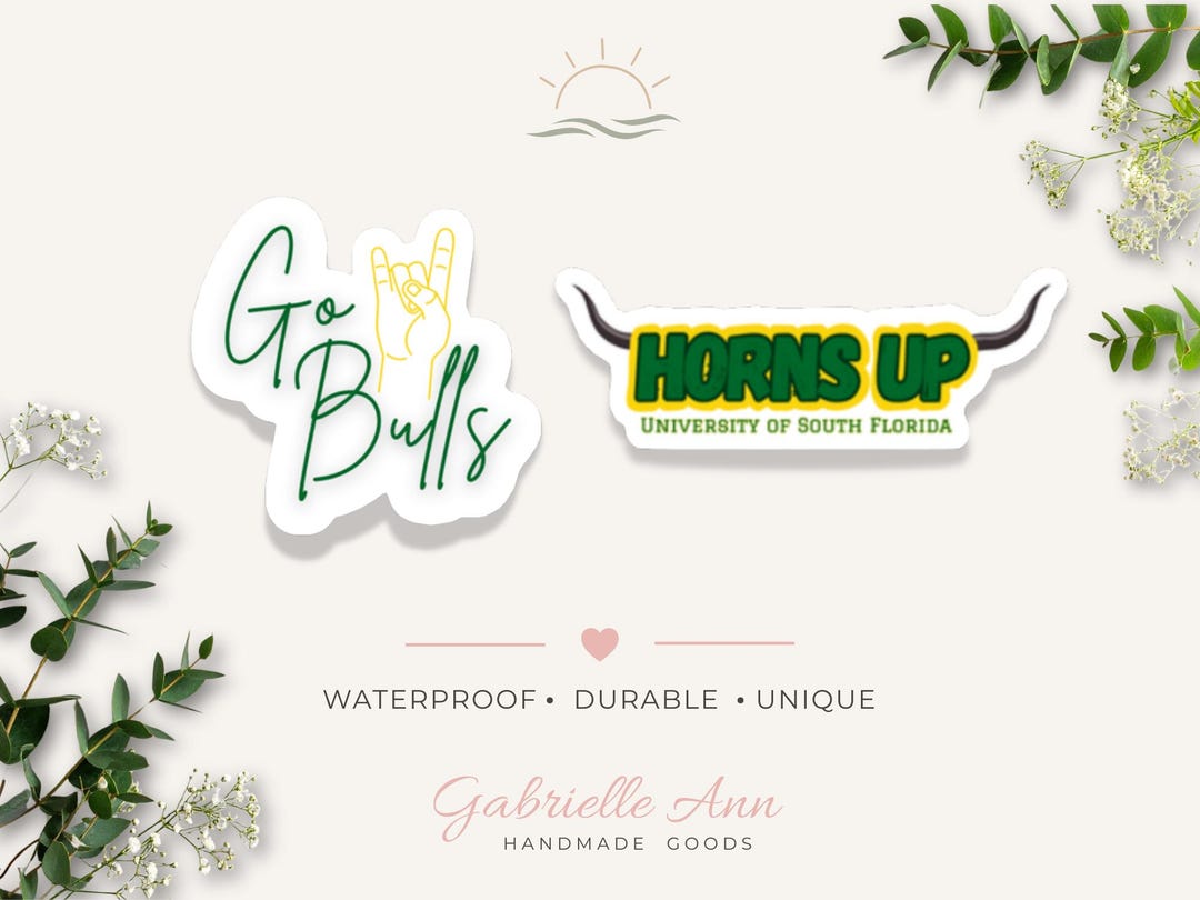 USF Stickers: Go Bulls | Horns Up - Etsy