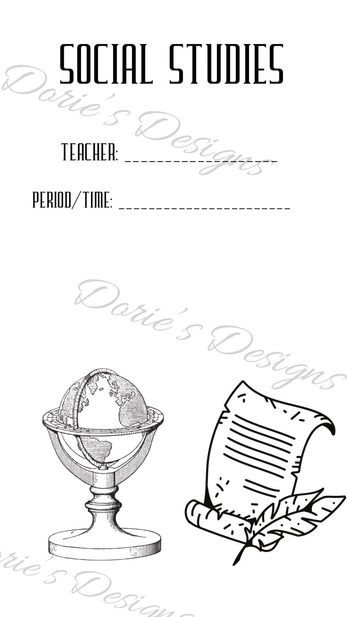 Social Studies PNG PDF, Social Studies Binder Cover to Stay Organized ...