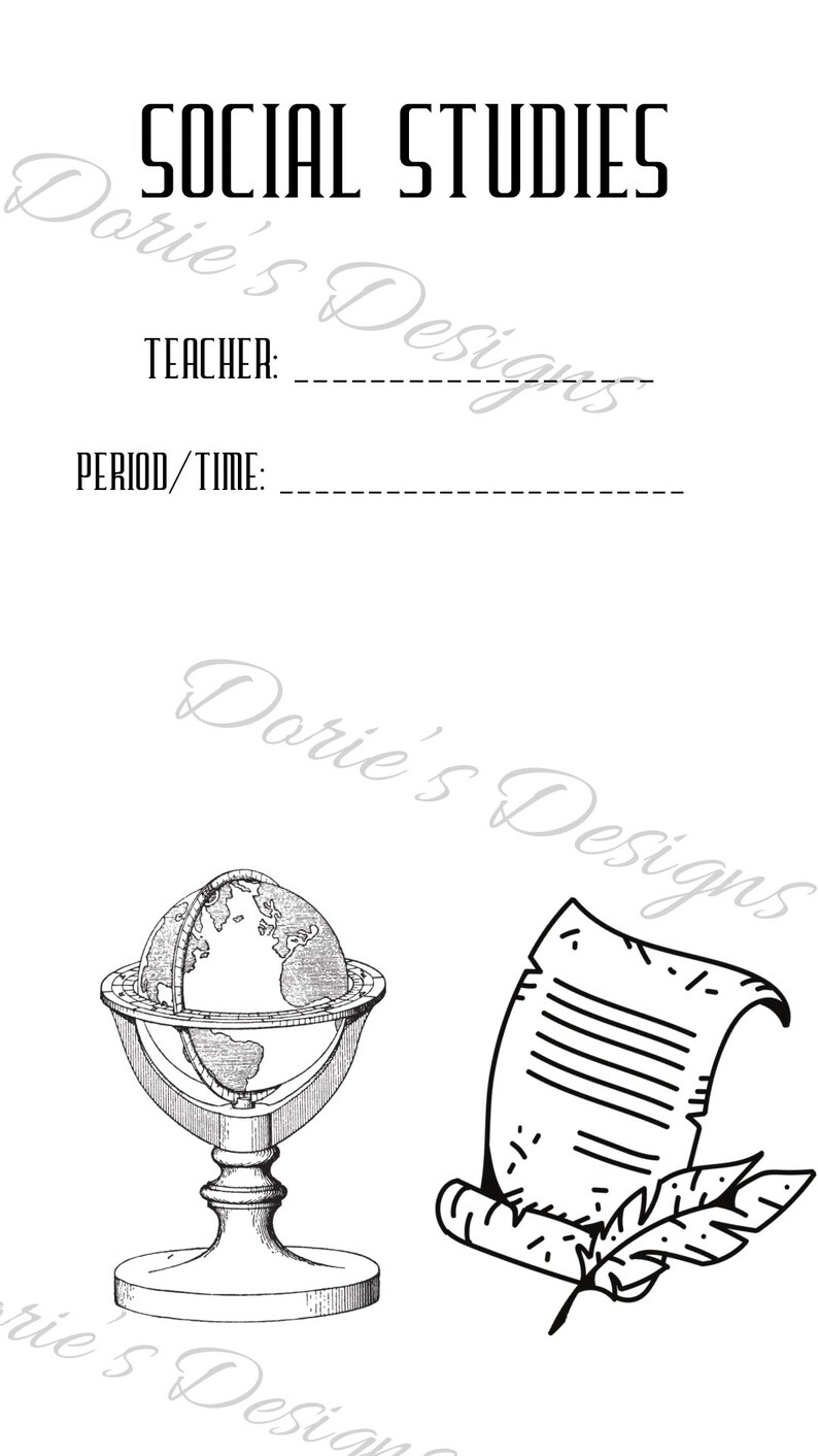 Social Studies PNG PDF, Social Studies Binder Cover to Stay Organized ...