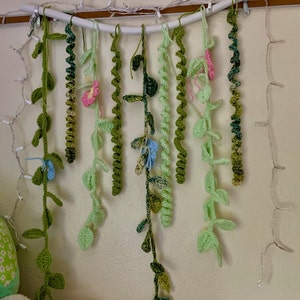 Crochet Hanging Vines With Flowers - Etsy