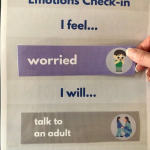 Emotions Check-in Chart for Kids | Preschoolers | Toddlers, Social ...