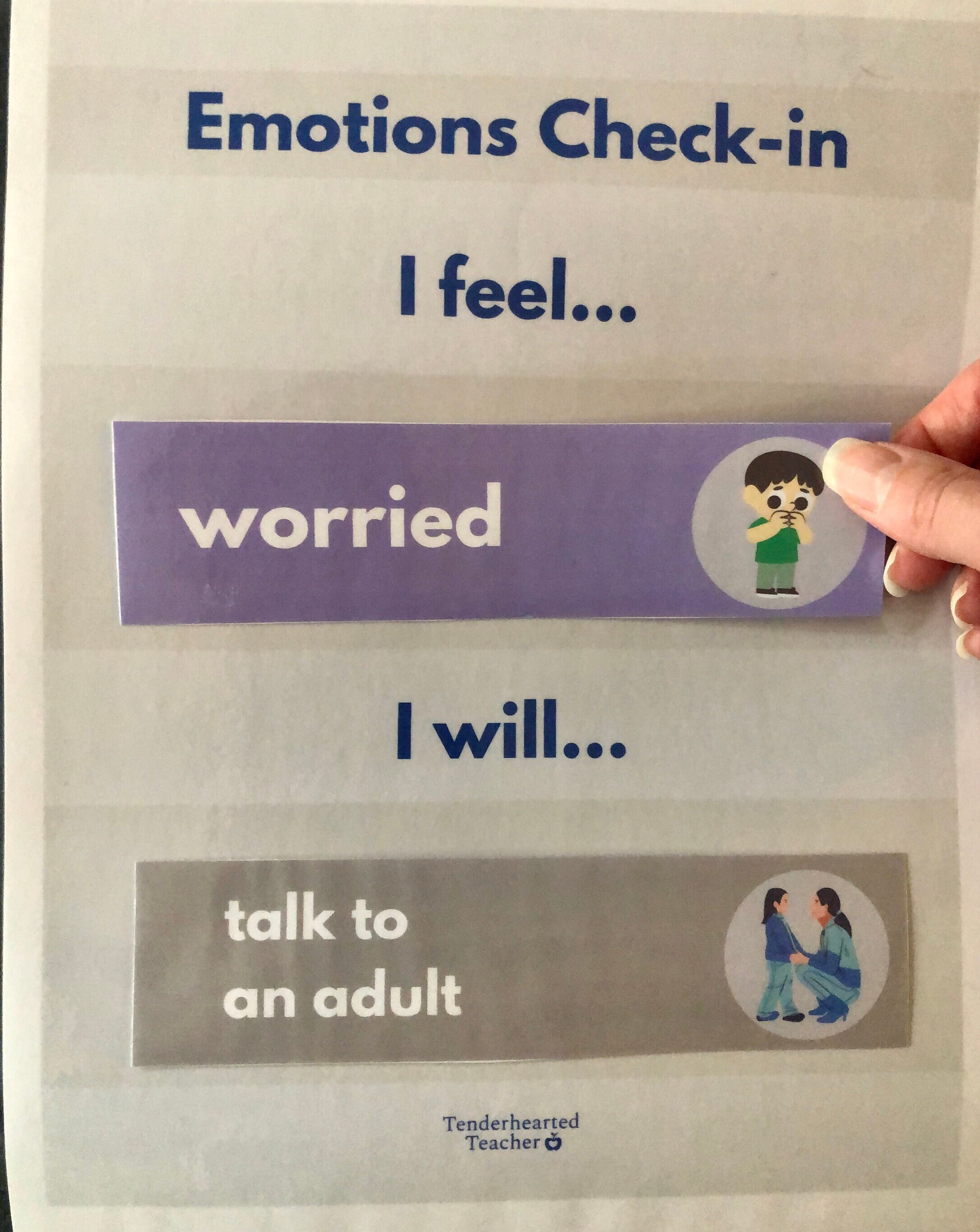 Emotions Check-in Chart for Kids Preschoolers Toddlers - Etsy
