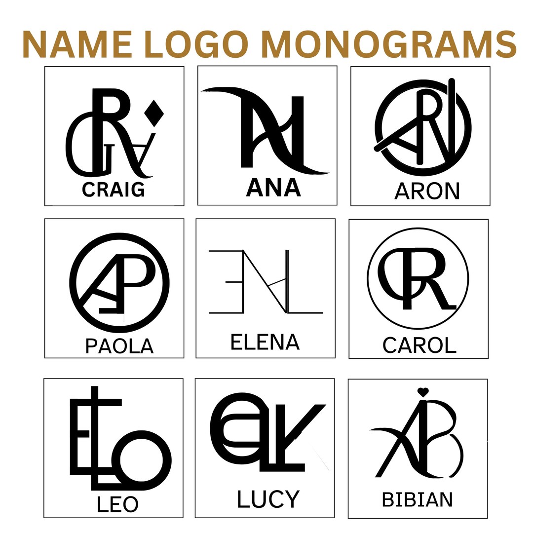 Custom Name Logo Design Personalized Name Monogram, Tattoo Design ...