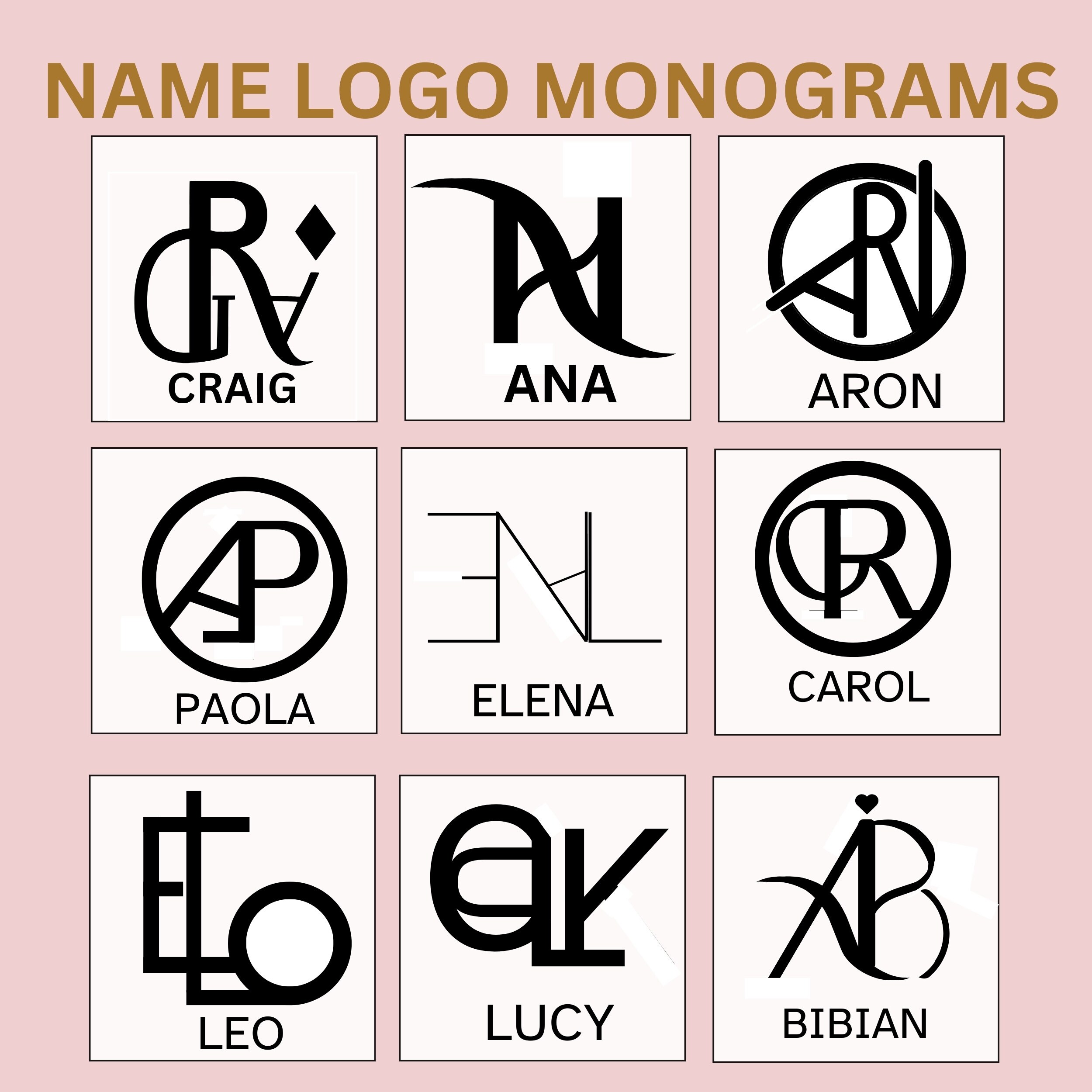 Custom Name Logo Design Personalized Name Monogram, Tattoo Design ...