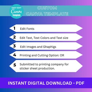 Editable Handcrafted Card Sticker Canva Template, Digital Download ...
