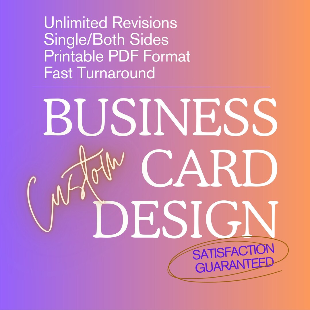 Custom Business Card Design Professional Service for Your Business ...