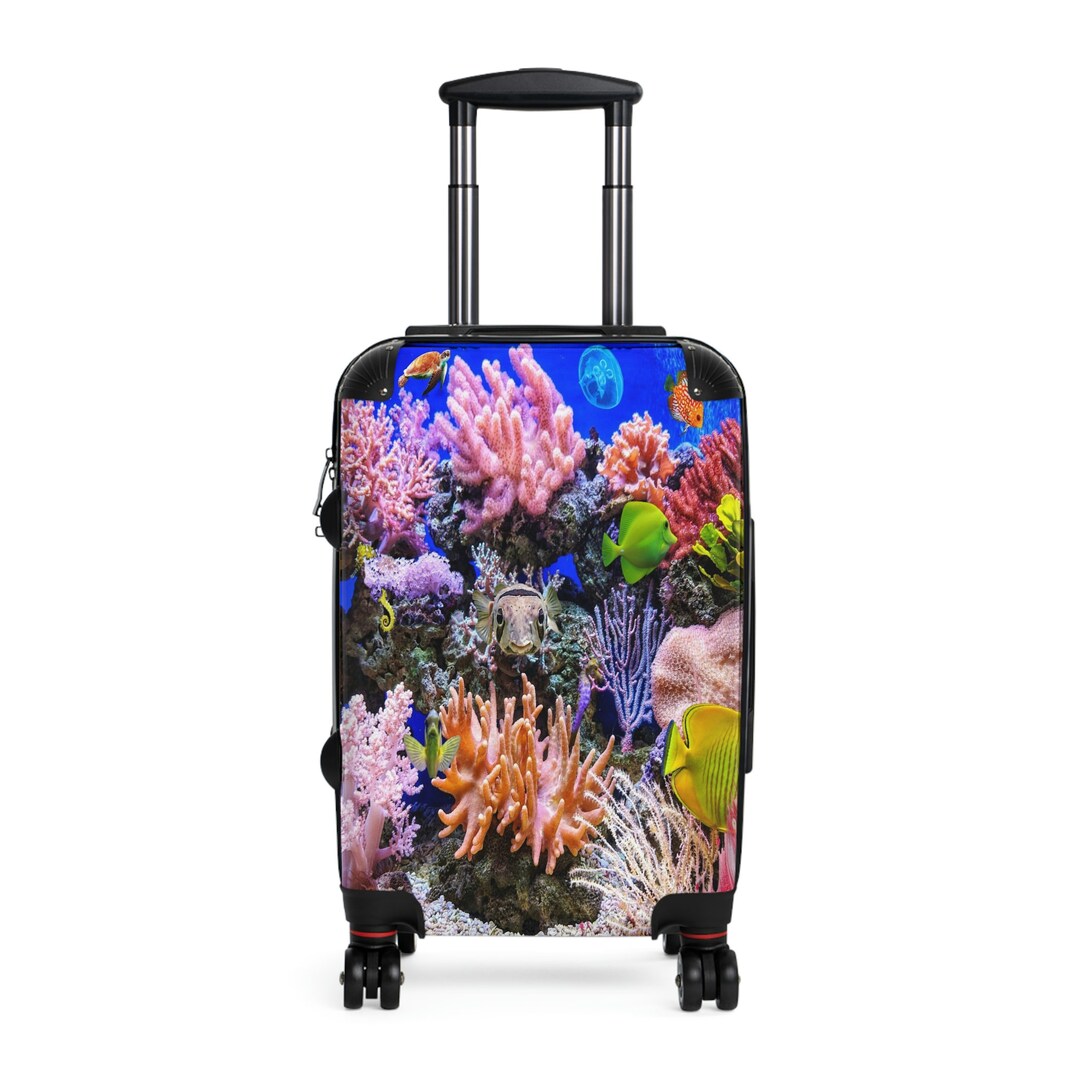 A Tropical Days Suitcases A Underwater Tropical Design That Has Animals ...