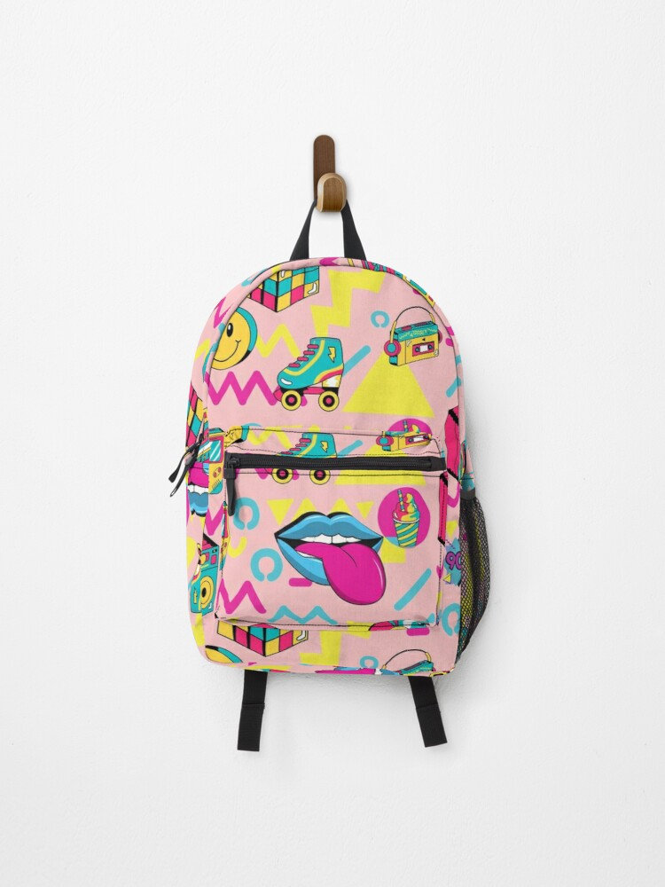 90's Retro Backpack Pink Retro Backpack Travel Backpack Laptop Backpack ...