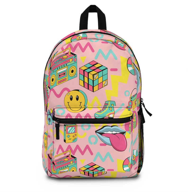 90's Retro Backpack | Pink Retro Backpack | Travel Backpack | Laptop ...