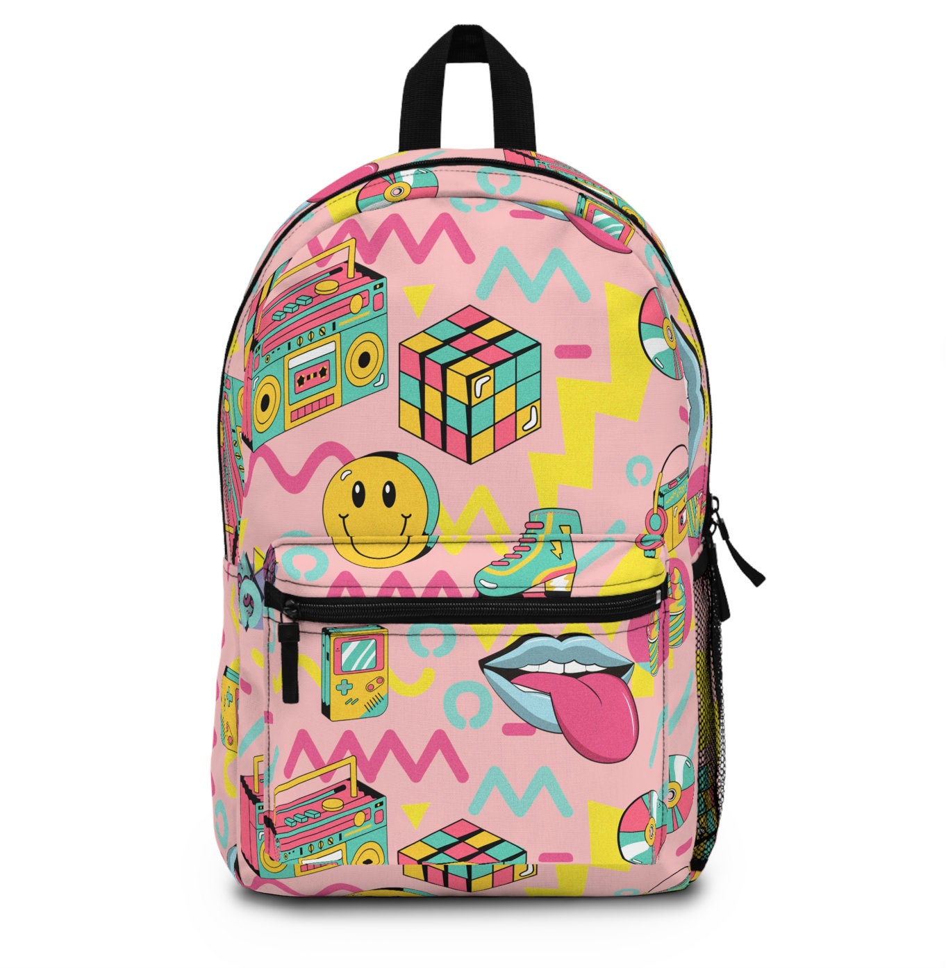90's Retro Backpack Pink Retro Backpack Travel Backpack Laptop Backpack ...