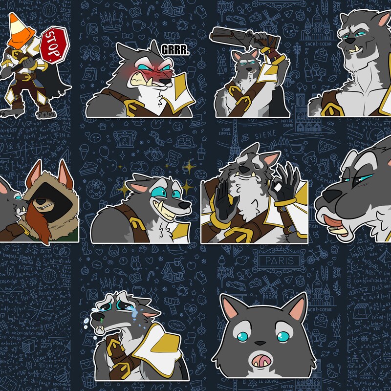 Furry Stickers - Etsy