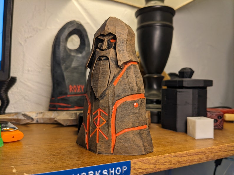 Valheim Inspired Ward - Hand Painted - Low Poly - Etsy