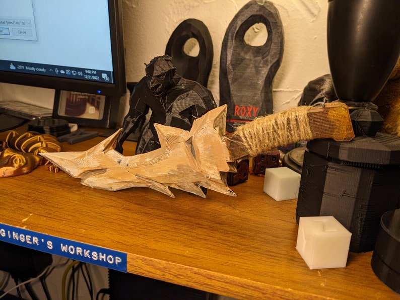 Valheim Inspired Abyssal Razor Hand Painted Low Poly - Etsy