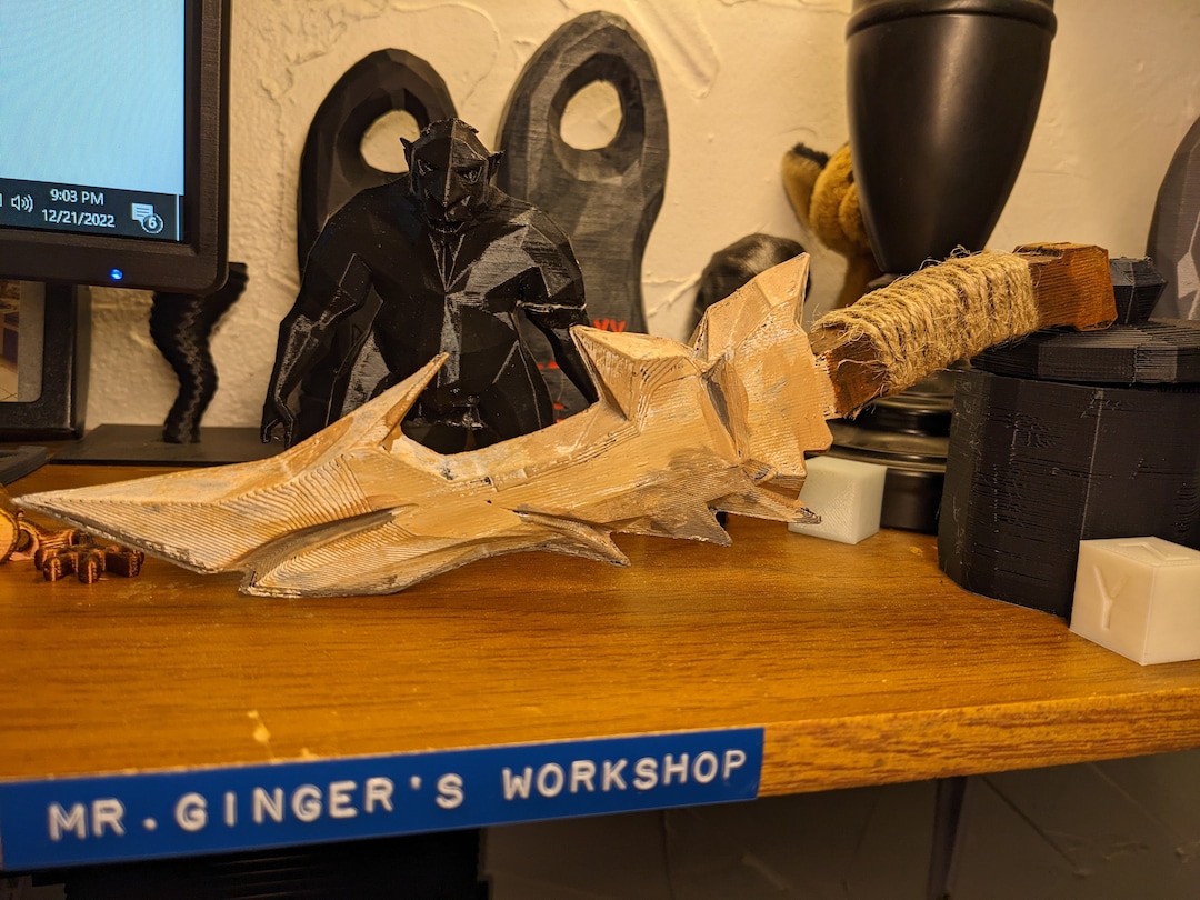 Valheim Inspired Abyssal Razor Hand Painted Low Poly - Etsy