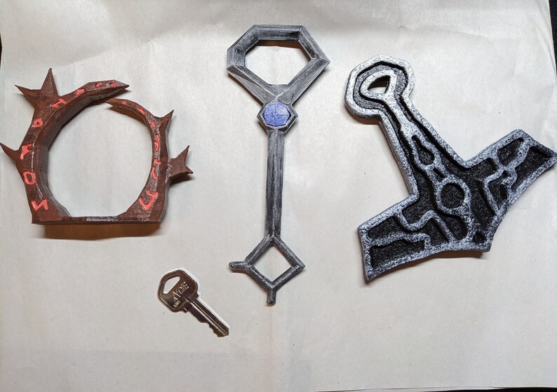 Valheim Inspired Mjolnir 3D Printed Hand Painted - Etsy UK