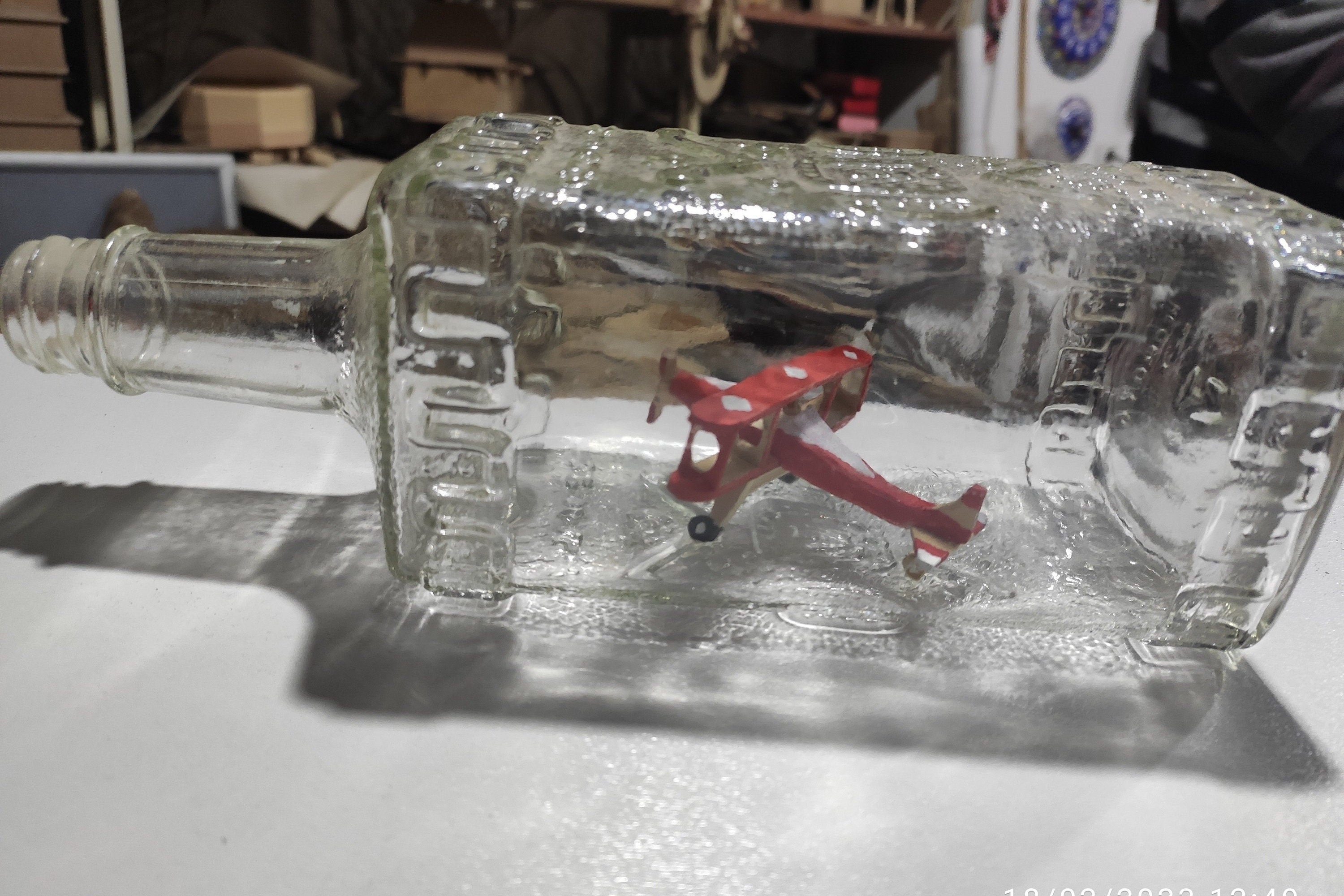 Handmade Airplane Model in Glass Bottle: Aviation Gift - Etsy