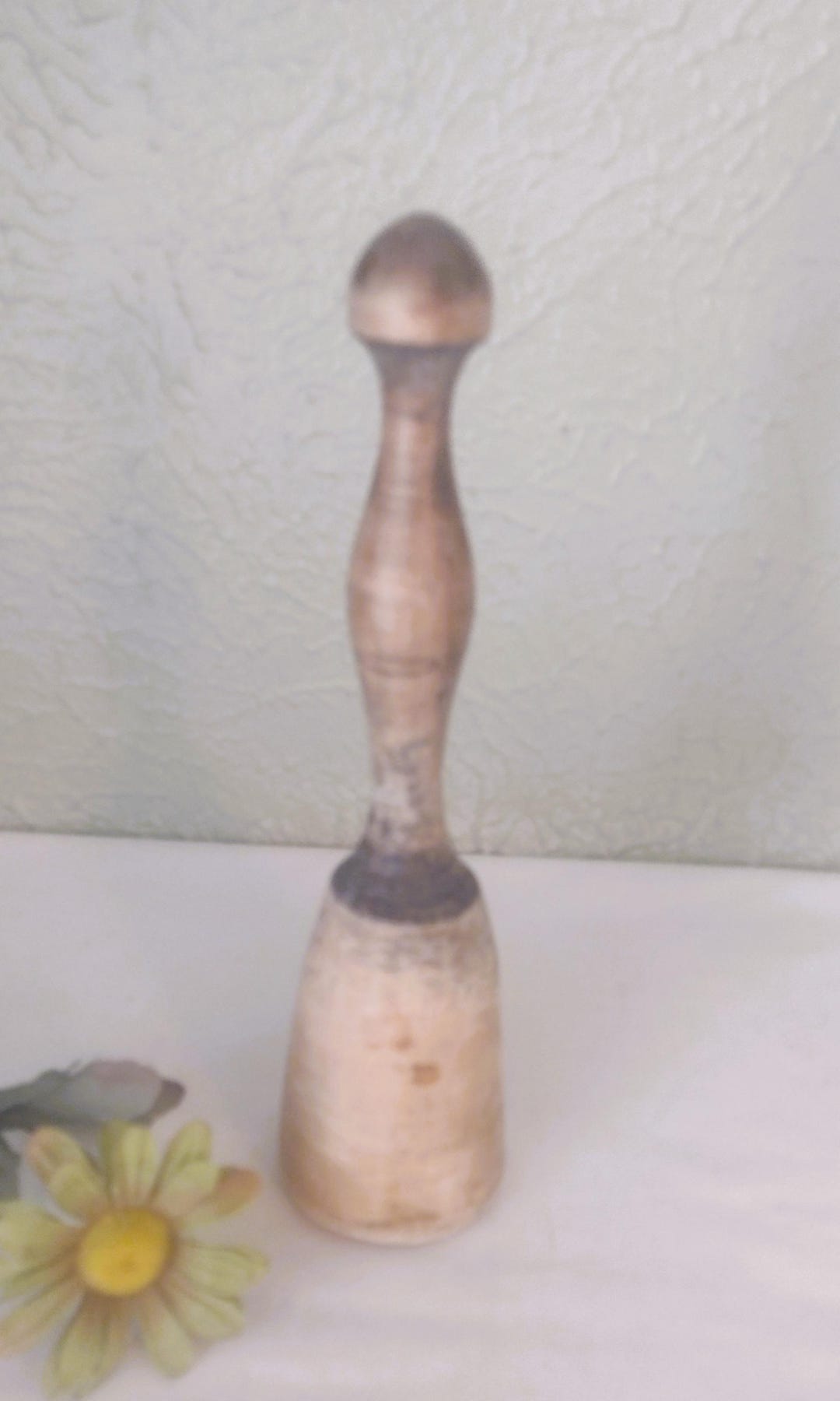 Vintage Rustic Solid Wood Food Masher -15" L - Bread/cheese/charcuterie ...