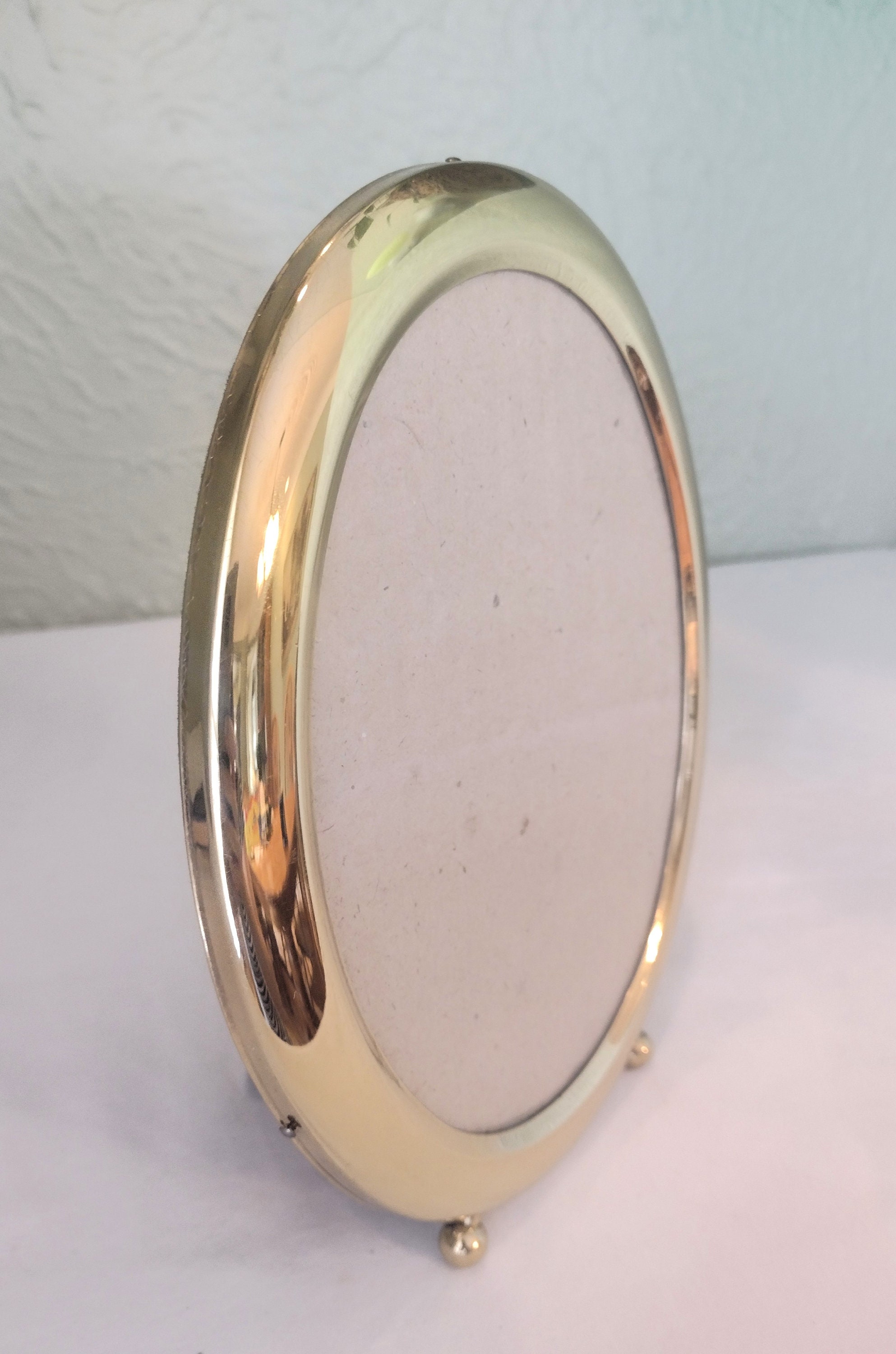 Vintage Oval Brass Frame 5x7 Solid Brass Photo Frame - Etsy