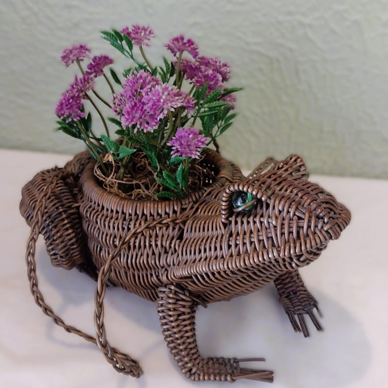 Wicker Planter - Etsy