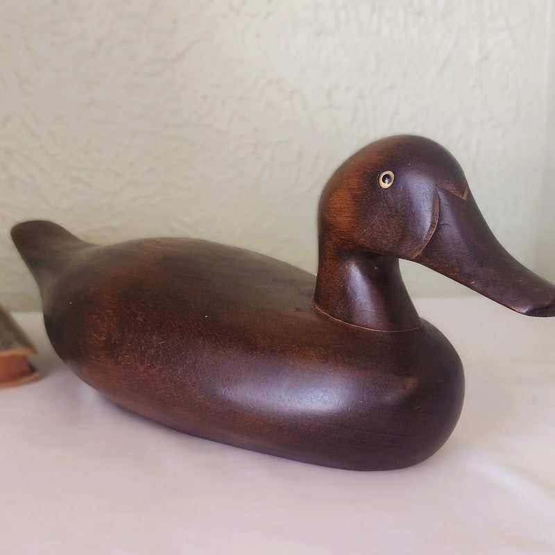 Carved Wood Duck - Etsy