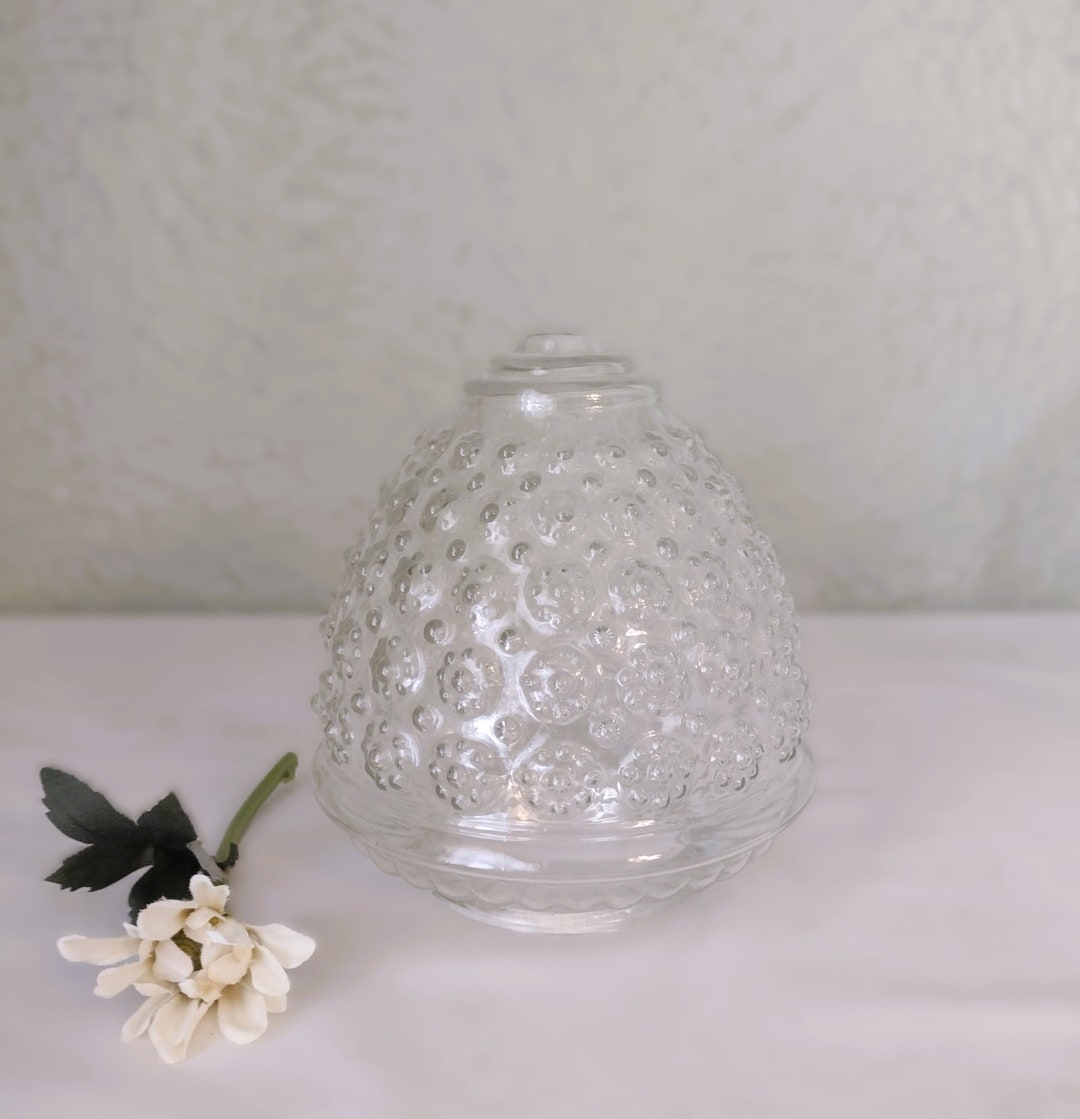 Vintage Clear Glass Light Bulb Cover - 6" Bubble Glass Light Shade ...