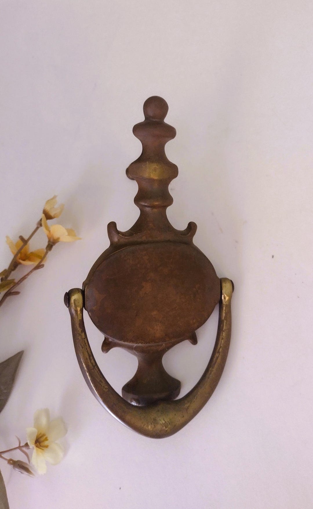 Vintage Brass Door Knocker - 7"l X 3 1/2"w - Age and Patina - Mid ...