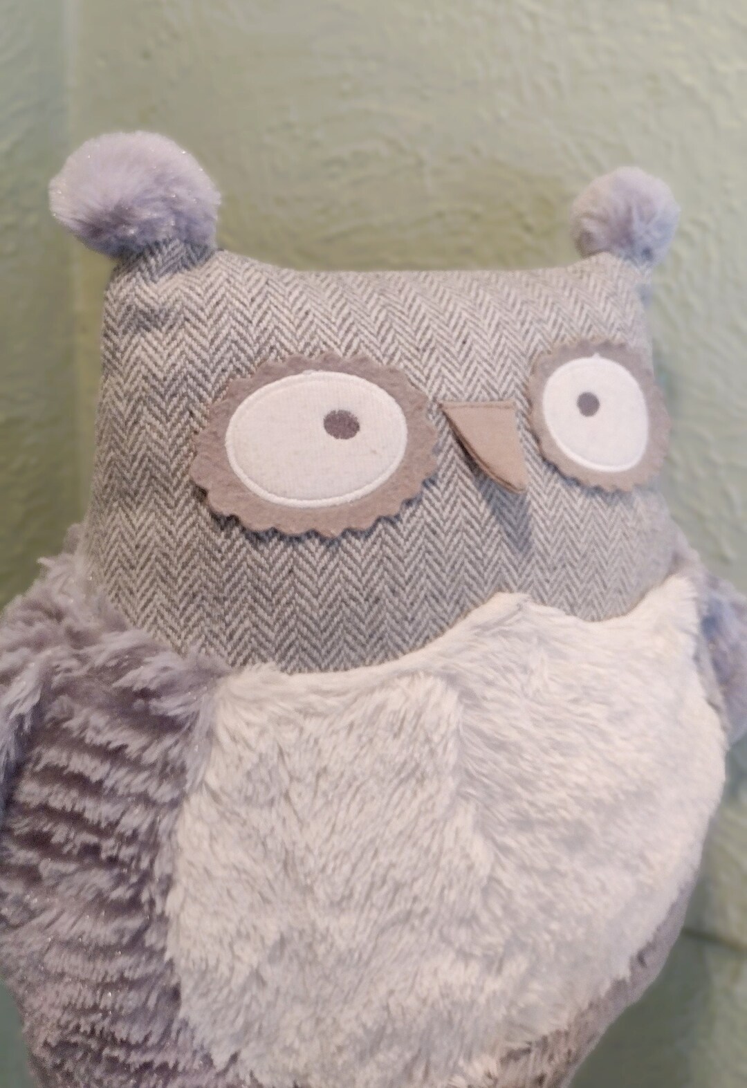 Pier 1 Plush Owl Roxie Grey Owl From Pier One Imports Tweed/fleece ...