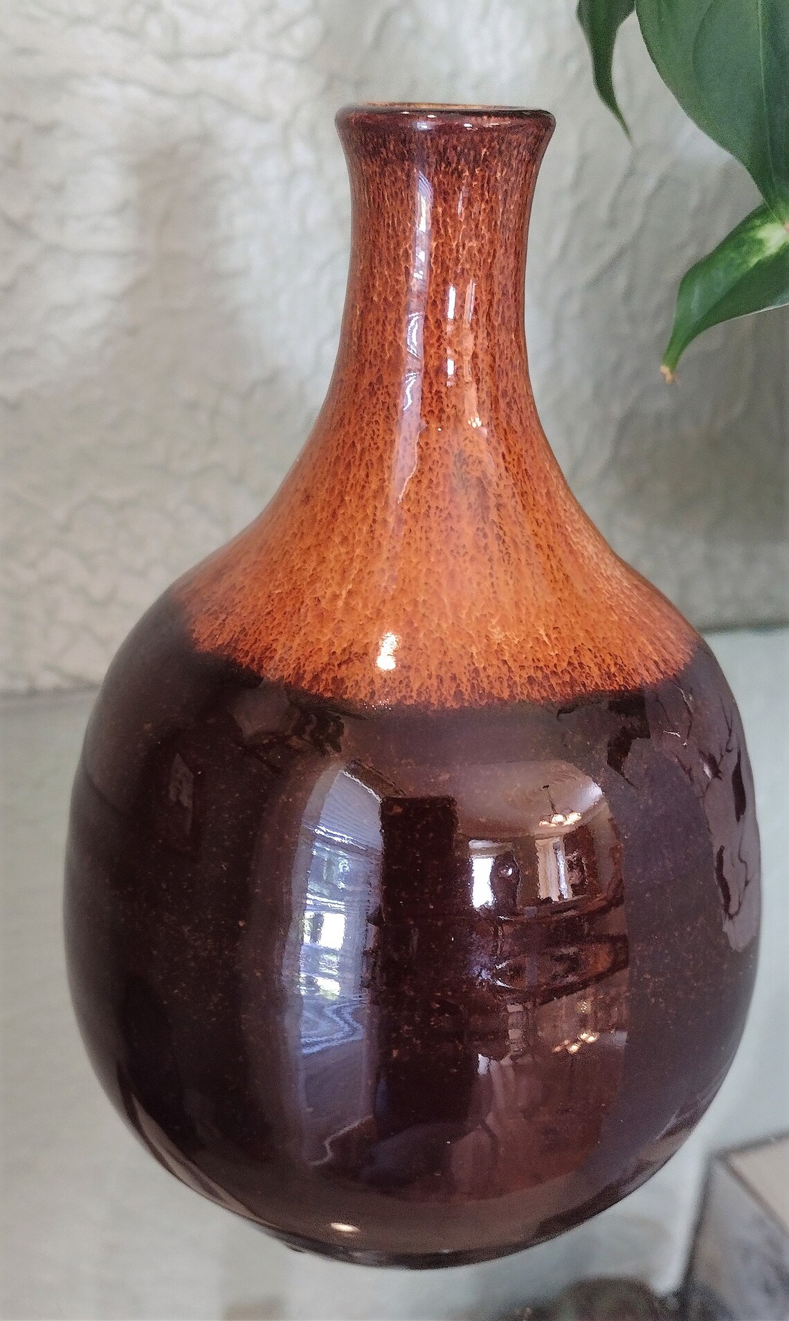 Vintage JK Dryden Pottery Original Two-toned Drip Glaze Vase - Etsy