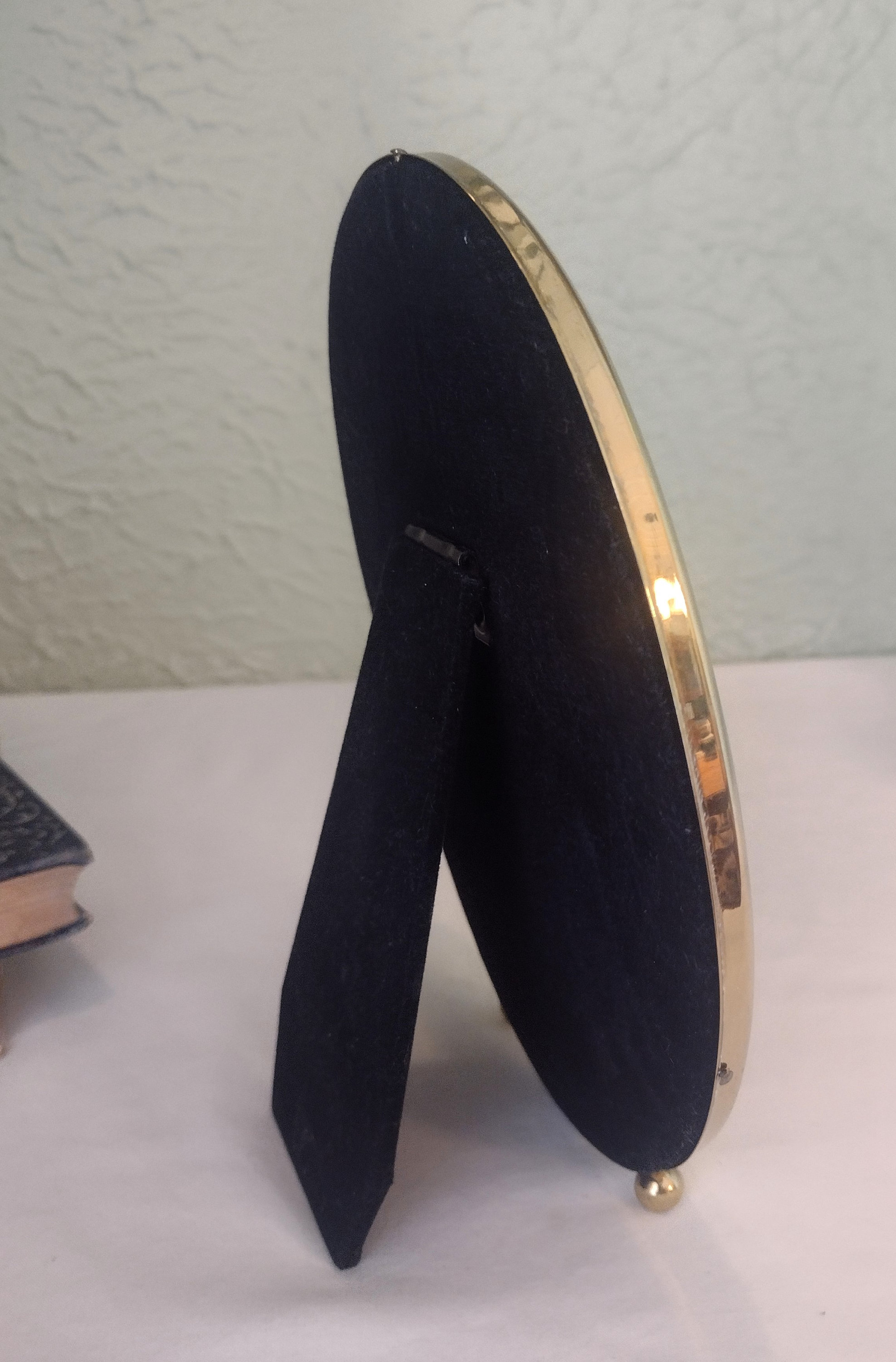 Vintage Oval Brass Frame 5x7 Solid Brass Photo Frame - Etsy