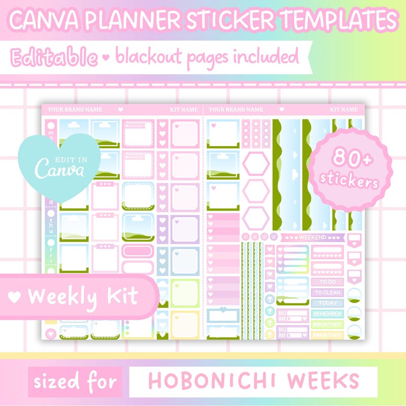A6 Layout Stickers - Etsy UK